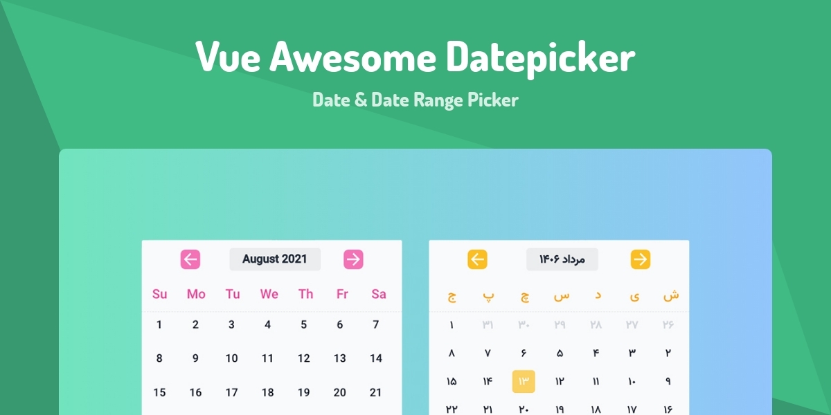 Vue Awesome Datepicker Date And Date Range Picker Made With Vuejs